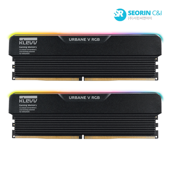 에센코어 클레브 DDR5-6000 CL28 URBANE V RGB 블랙 패키지 서린 (32GB(16Gx2))