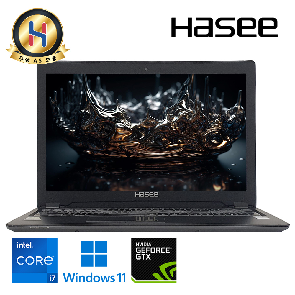 하프북HASEE 초가성비 게이밍 GTX1060 탑재 15.6인치 대화면 Full HD 해상도 고사양 노트북 윈도우11