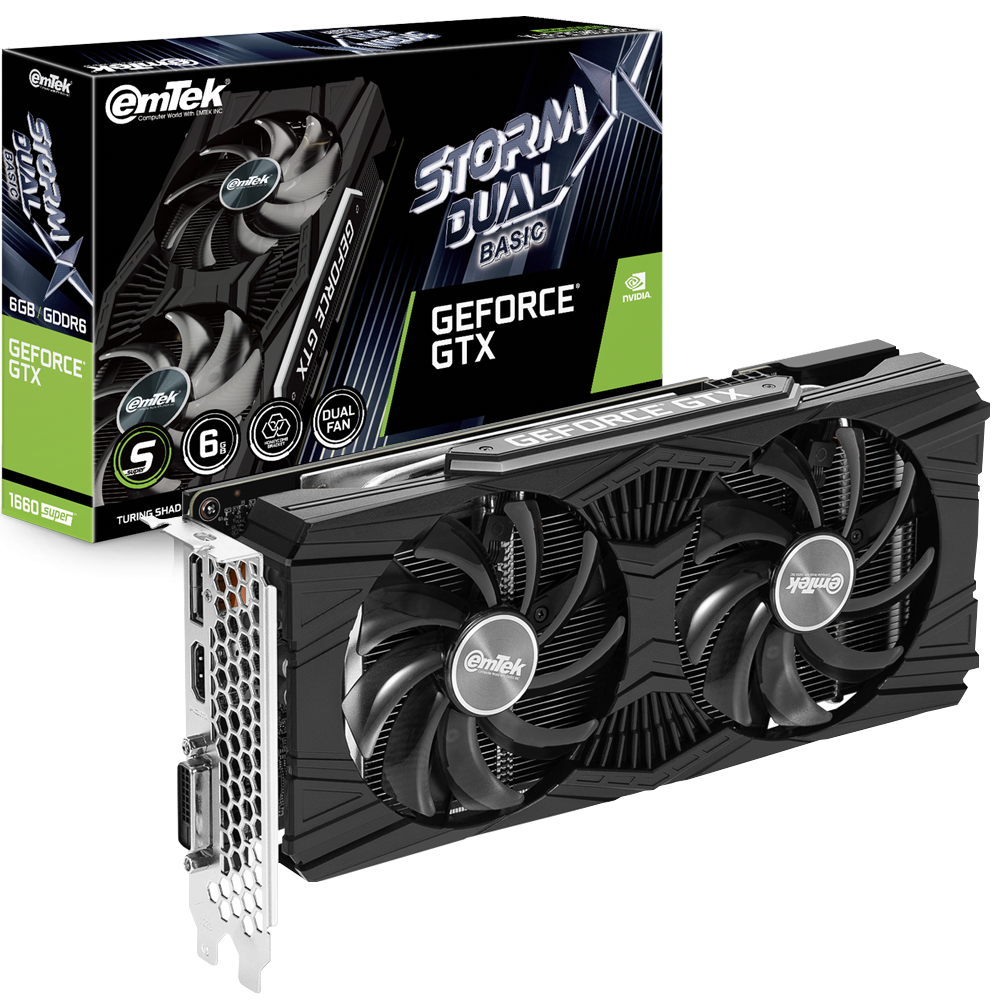 [리퍼비시 AS 3개월 / 벌크] 이엠텍 지포스 GTX 1660 SUPER STORM X Dual BASIC OC D6 6GB ...