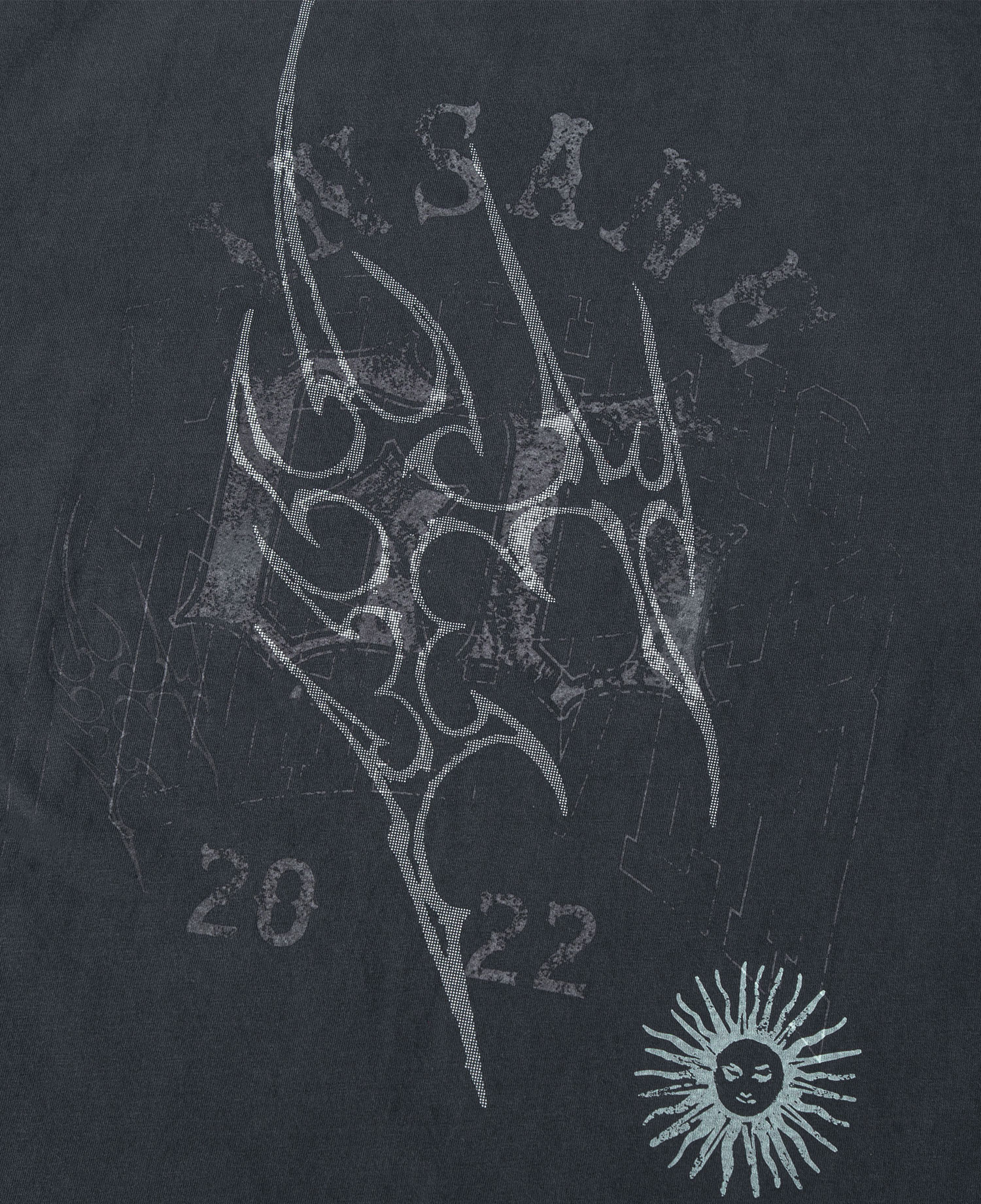 INSANE GARAGE | INSANE GLITTER GRAPHIC T-SHIRT_WASHED BLACK