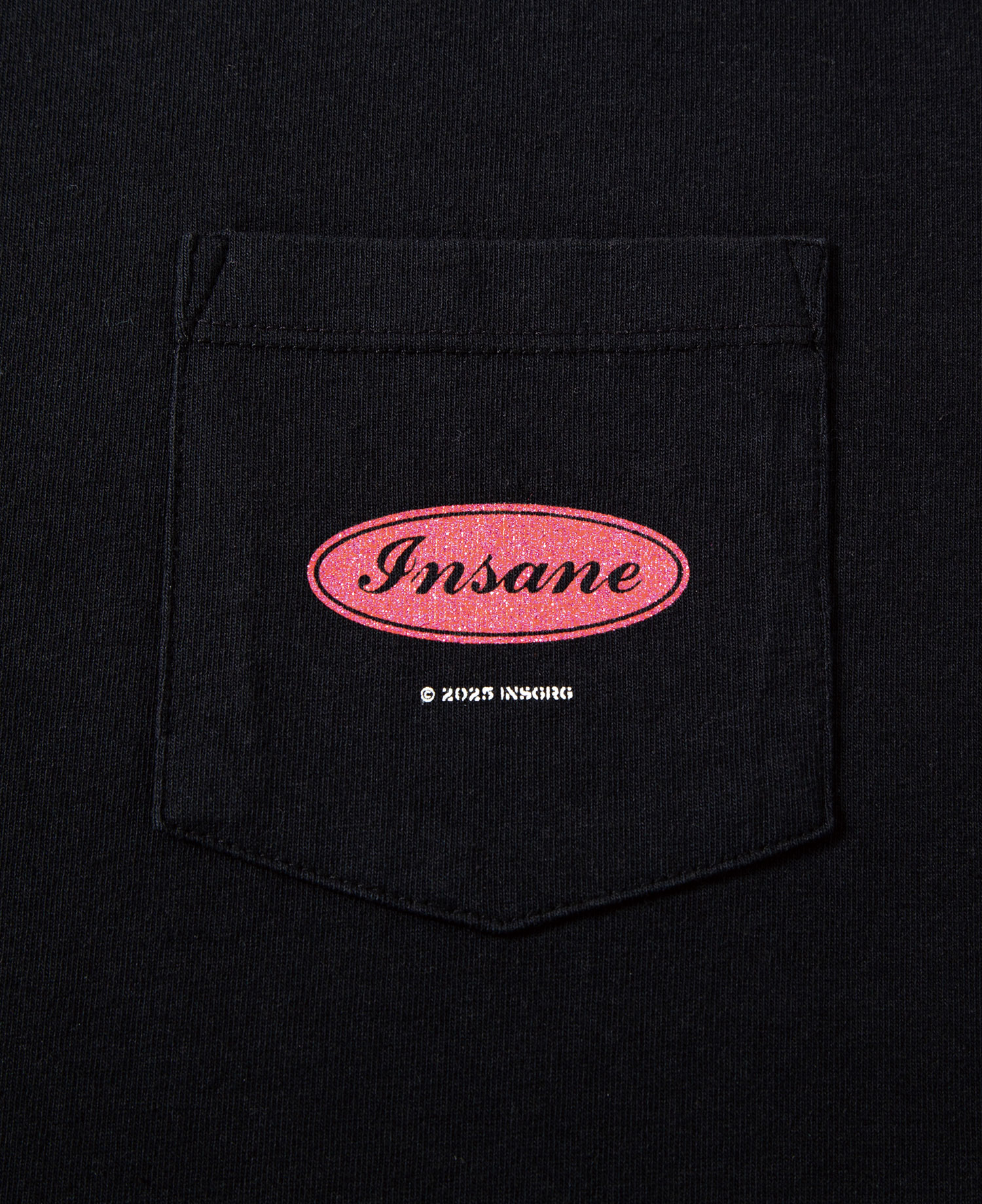 INSANE GARAGE | INSANE GLITTER POCKET T-SHIRT_BLACK