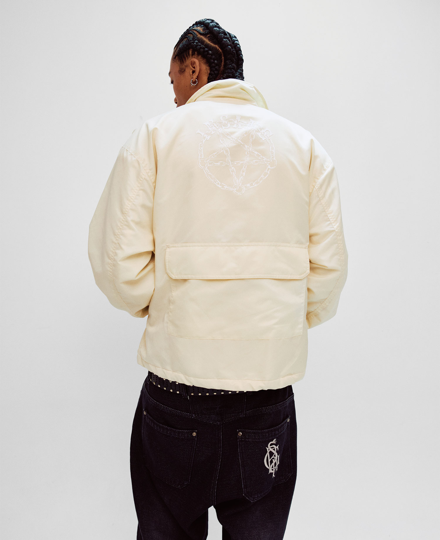 INSANE GARAGE | INSANE PENTAGRAM THINSULATE JACKET_IVORY