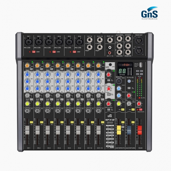 GNS GFX12 지앤에스 12채널 오디오 아날로그 믹서